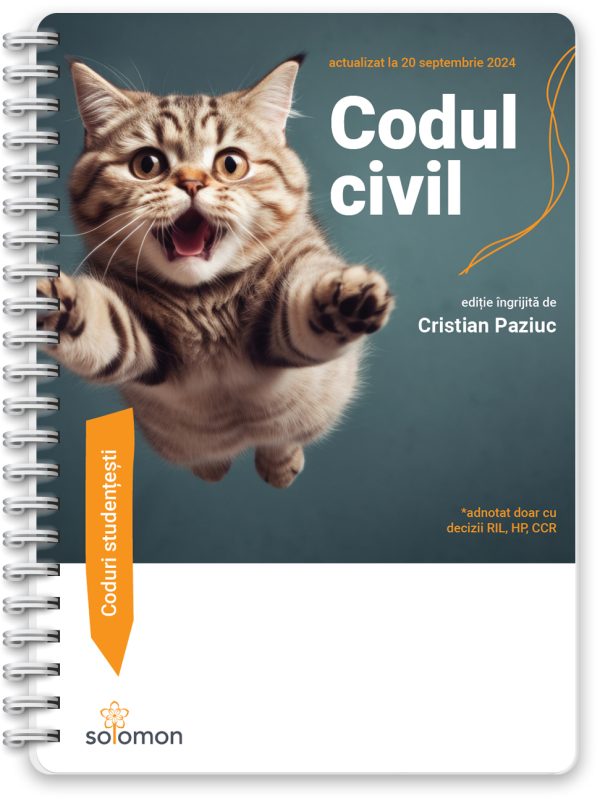 Codul civil (actualizat la 20 septembrie 2024) | Editura Solomon